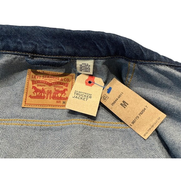 Levi’s | Jackets & Coats | Levis Ex Boyfriend Denim Trucker Jean Jacket ...